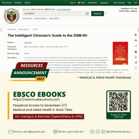 EBSCO Ebooks (17 Medical & Allied Health Titles) | University Library
